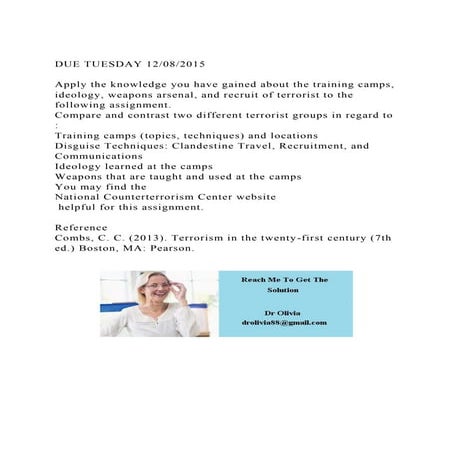 DUE TUESDAY 12082015Apply the knowledge you have gained abou.docx