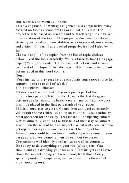 DescriptionPresentation Assignment – Revised (November 16, 2.docx