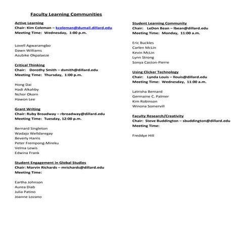 DU Faculty Learning Communities1 | DOC