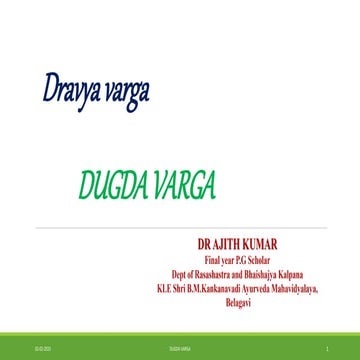 DUGDA VARGA by Dr Ajith kumar | PPTX