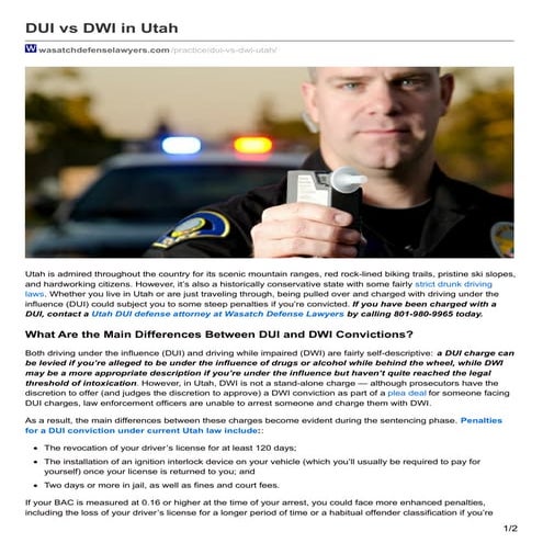 DUI vs DWI | PDF