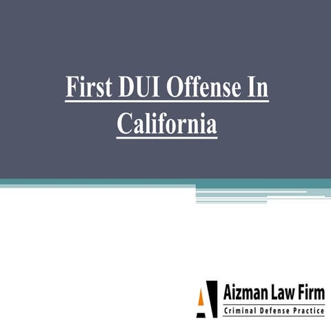 First DUI Offense In California | PDF