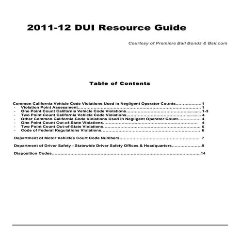 Dui resource guide | PDF