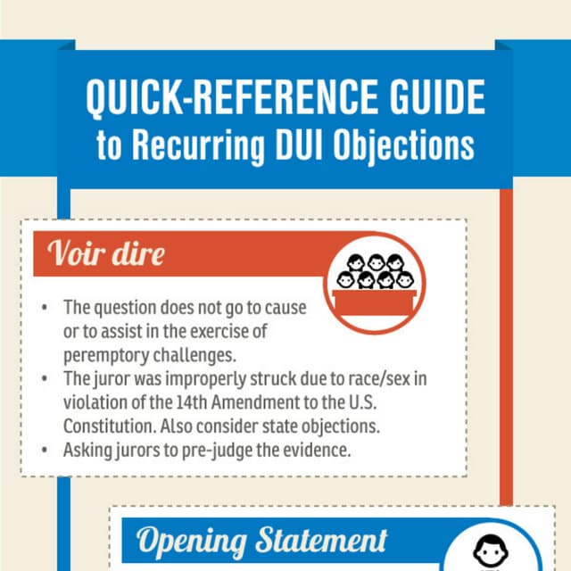 Recurring Objections in a DUI Trial | PDF