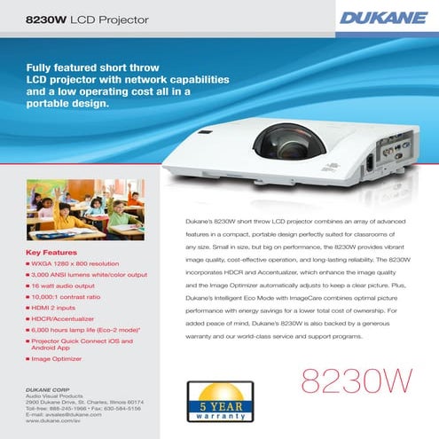 Dukane Visual Presenter 506 | PDF