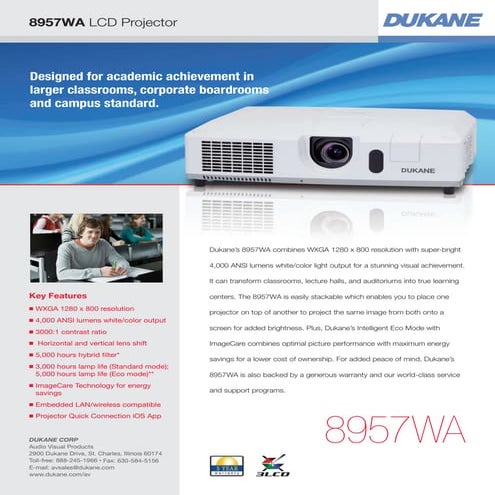 Dukane imagepro 8957 wa | PDF