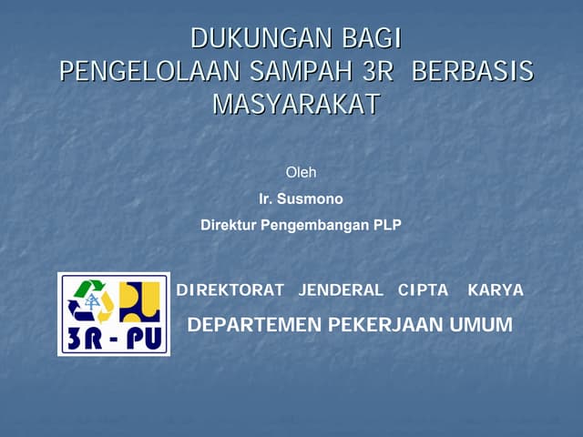 TPS 3R (Reduce, Reuse & Recycle) Berbasis Masyarakat | PDF