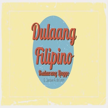 Filipino 9- Ang Dula - Filipino 9 - Q2.pptx