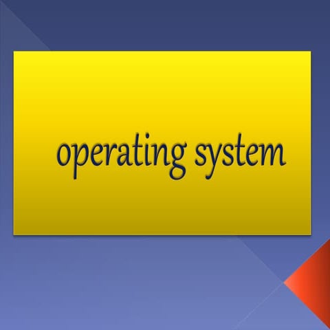 OPERATING SYSTEM | PPTX | Operating Systems | Computer Software and ...