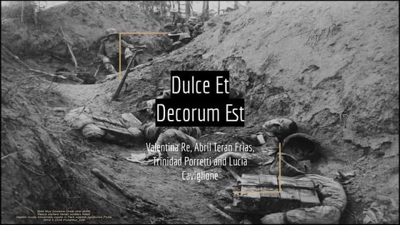 Dulce et decorum est by owen | PDF