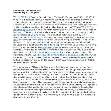 Dulce et Decorum Est complete analysis.docx