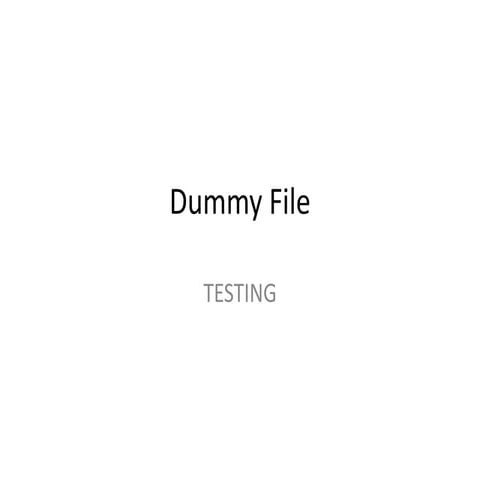 Dummy file | PPTX