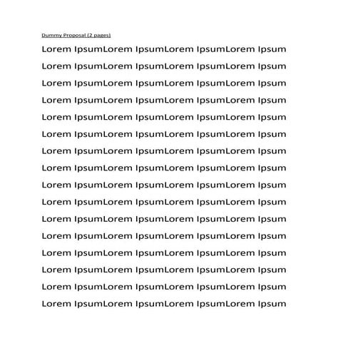 Dummy proposal | PDF