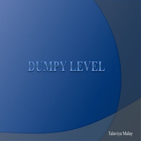 Dumpy level | PPTX