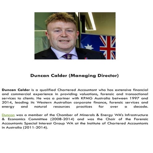Duncan Calder Chartered Accountant in Perth, Australia | PDF