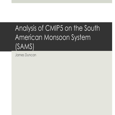 CMIP5 Model Analysis | PPT
