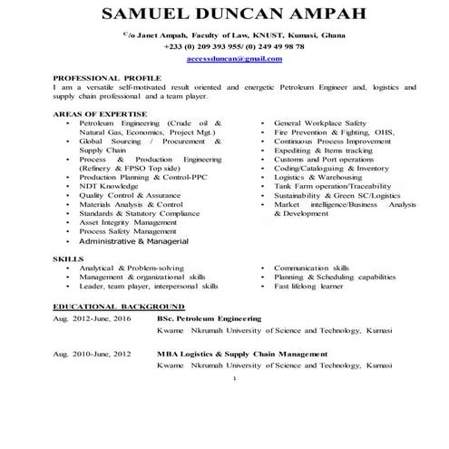 Duncan's cv july, 2020 shell | PDF