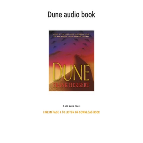Dune audio book | PDF | Fiction | Books and Literature