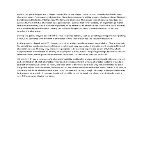 Dungeons and Dragons Presentation for New Players | PPTX