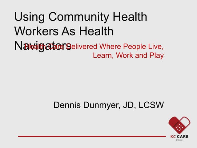 Community Health Worker Presentation | PPT