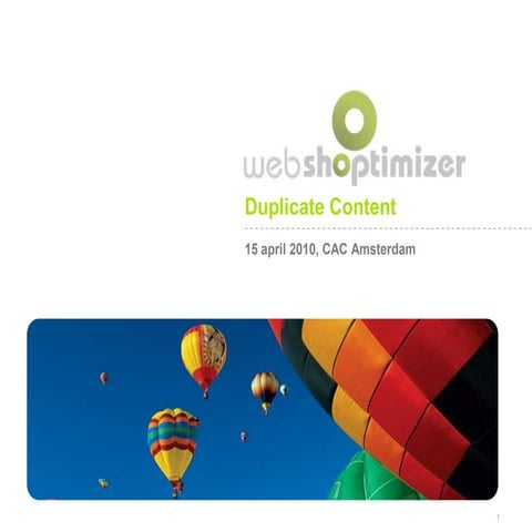 Duplicate Content: Canonicalize it! | PPTX