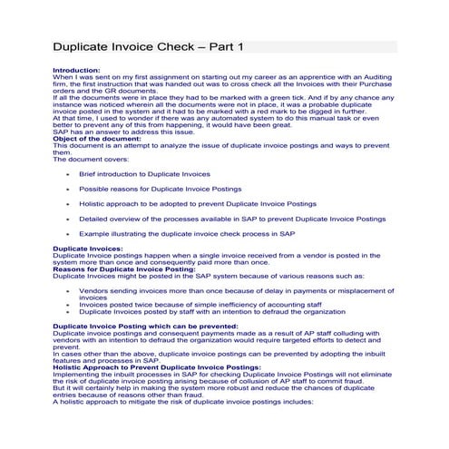 A duplicate invoice is when a business sends more than one copy of the samk | PDF