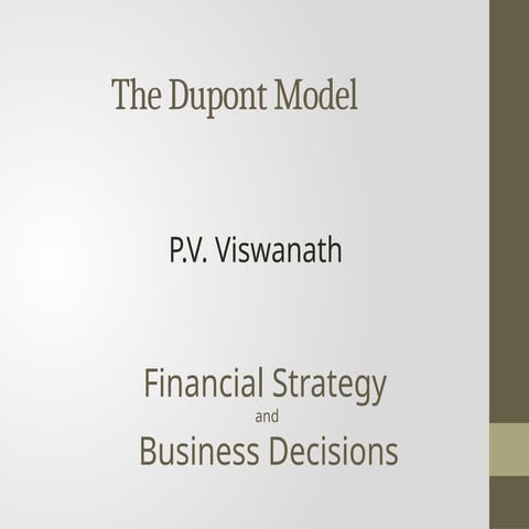 dupont_analysis_models.ppt by P.V. Vswanath | PPT