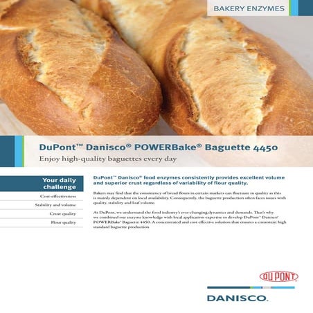 DuPont™ Danisco® POWERBake® Baguette 4450 | PDF