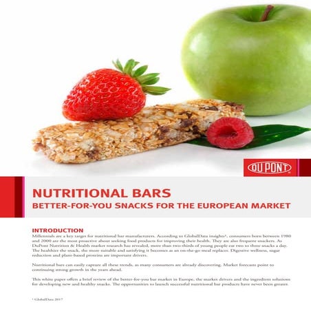 Nutritional Bars Better-For-You Snacks For The European Market | PDF