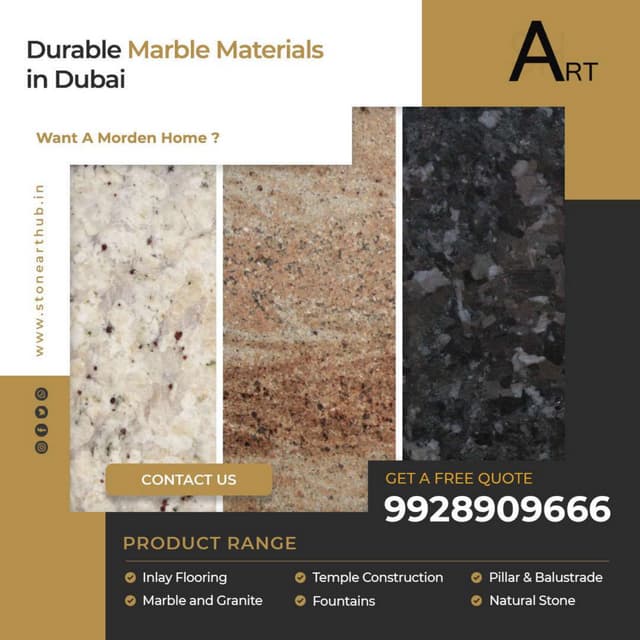 Durable Marble Materials in Dubai - ☎ 9928909666 | PDF