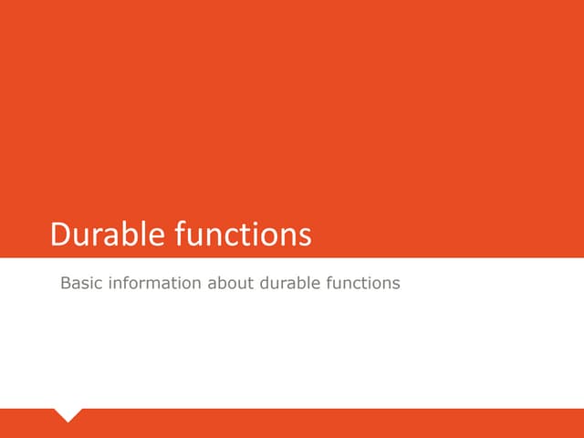 Durable Functions Ppt