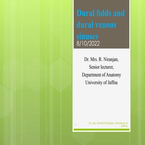 Dural folds and cavernous sinus | PPTX