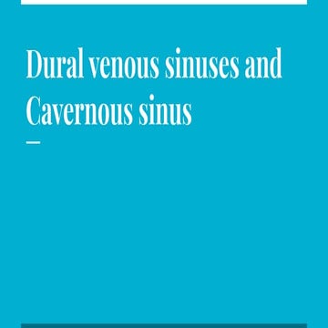 Anatomy and function of the dural venous sinuses | DOCX