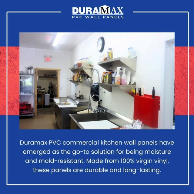 Duramax commercial kitchen wall panels are FDA-compliant and mold ...