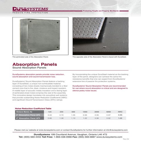 Dura wall and duratherm fire rated panels | PDF