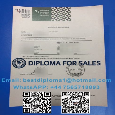 The Best Benefit of Buy a DUT Transcript, Durban University of Technology Transcript | PDF