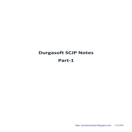 Durga soft scjp-notes-part-1-javabynataraj | PDF