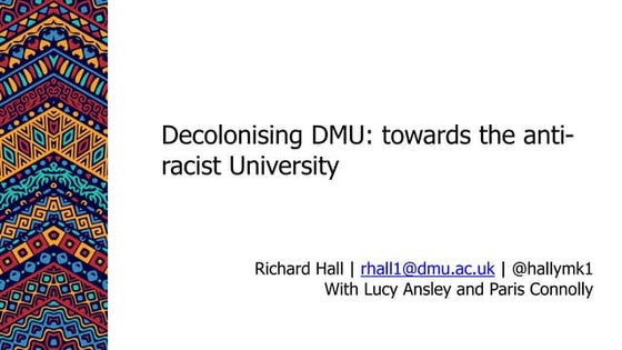 Decolonising People, Performance and Culture in British Higher ...