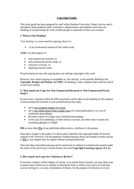 Samples for Copyright Statements for Thesis 2016 | PDF