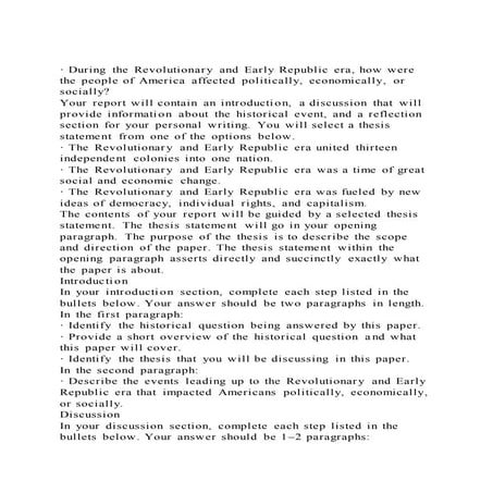 · During the Revolutionary and Early Republic era, how were the pe | PDF