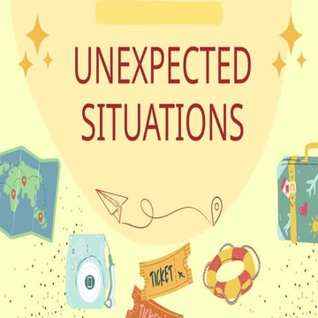 DURING UNEXPECTED SITUATION- LOCAL GUIDING SERVICES NCII | PPTX