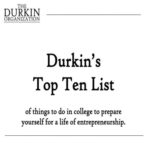 Durkin's Top Ten List | PPT