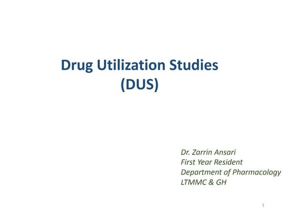 Drug utilization evaluation | PDF