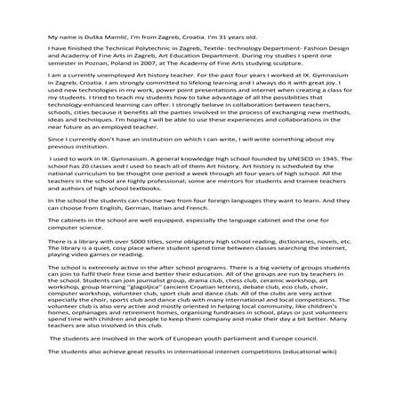 Duska Mamlic, Zagreb - Croatia | PDF