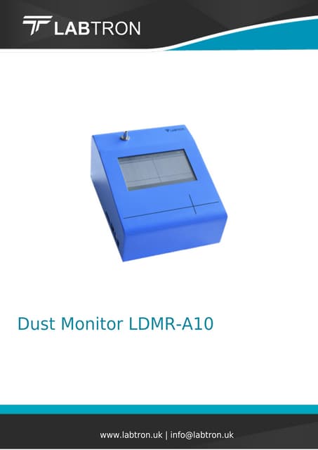 Portable Airborne Particle Counter Weight 2.6 kgs | PDF