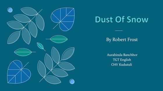 FIRE AND ICE BY ROBERT FROST | PPT