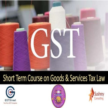 Short Term course on GST-Registration under GST | PPT