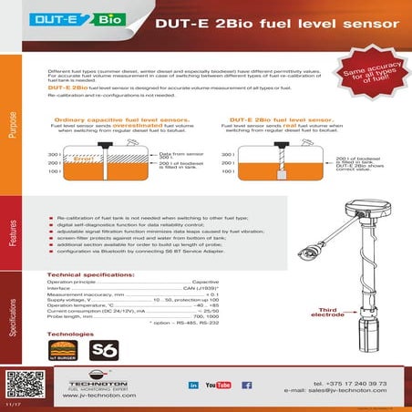 DUT-E 2Bio Fuel level sensor | PDF