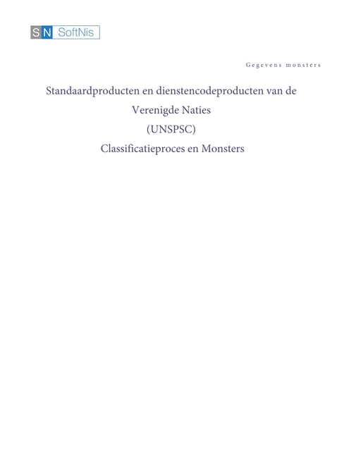 Unspsc product classification at commodity level - a case study | PDF ...