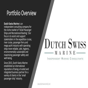 Dutch Swiss Marine Portfolio | PPTX